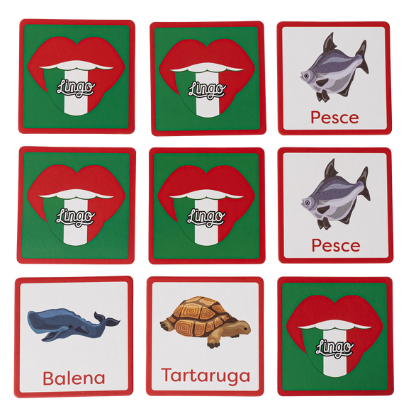 Italian Memory Match-It — Lingo Playing Cards