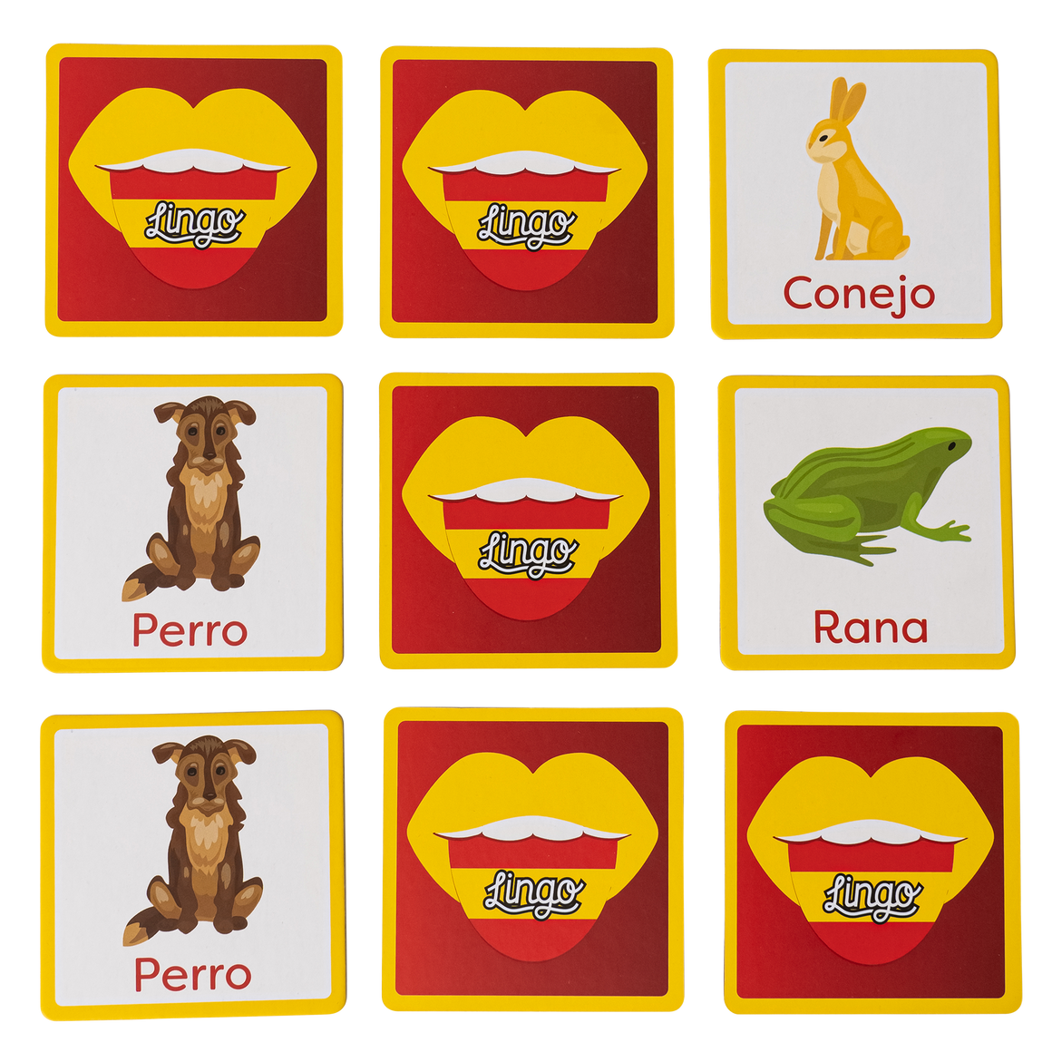 Spanish Memory Match-It — Lingo Playing Cards
